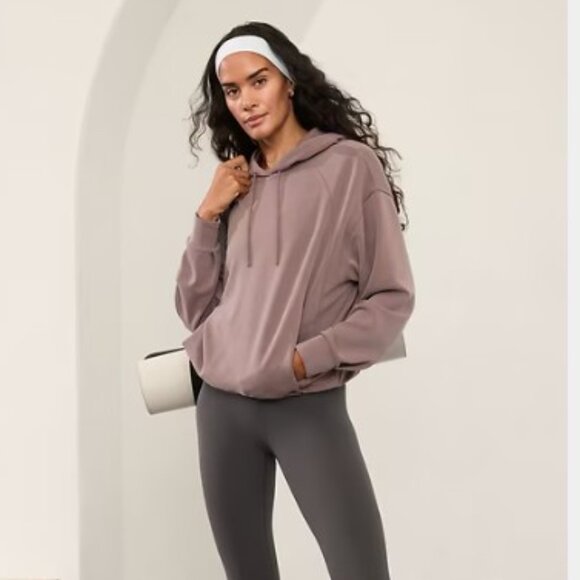 Athleta | Tops | Athleta Seasoft Bubble Hem Hoodie Smoky Rose Size M | Poshmark